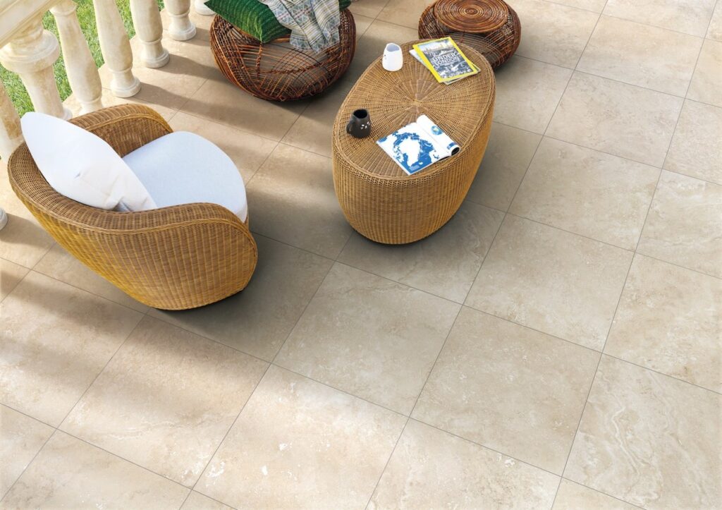 Tradition - Large Travertine Effect Tile - Porcelain Stoneware - Bello Casa